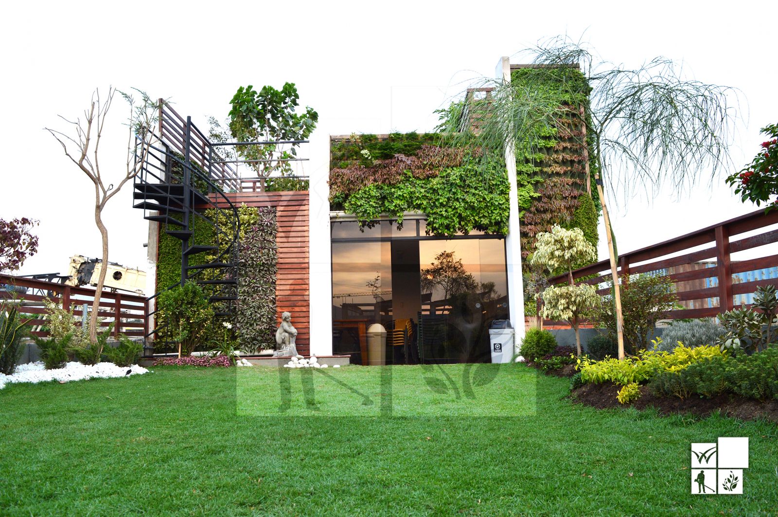 Paisajismo en techos verdes y azoteas verdes - Jardín urbano